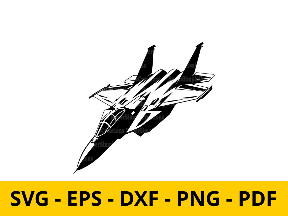 F-15 Eagle | Clipart | Warbird Svg| Fighter Plane Svg | Plane | Digital ...