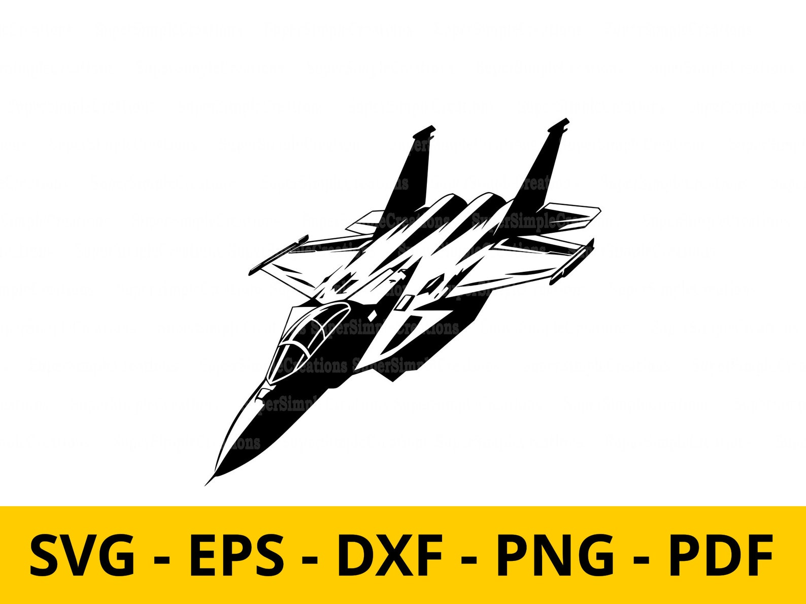 F-15 Eagle | Clipart | Warbird Svg| Fighter Plane Svg | Plane | Digital ...