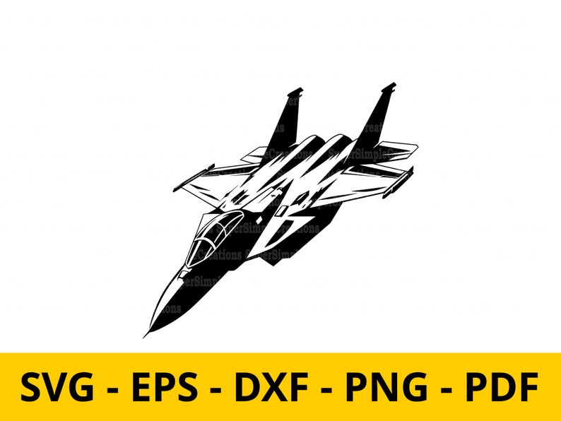 F-15 Eagle | Clipart | Warbird Svg| Fighter Plane Svg | Plane | Digital ...