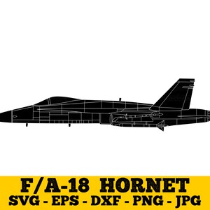 F/A-18 Hornet Svg, Eps, Dxf and Png |fighter Svg| Combat Plane| T1 Van ...