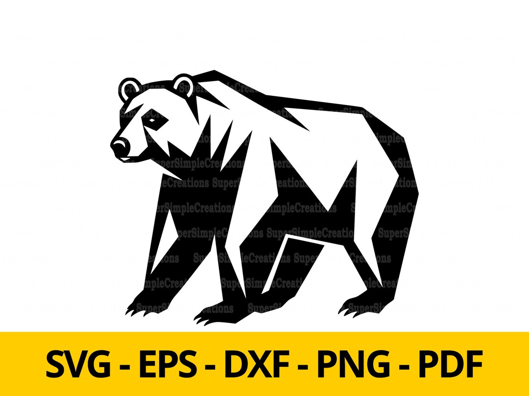 Bear Vector Design Svg Clipart Art Digital Download T-shirt Design ...