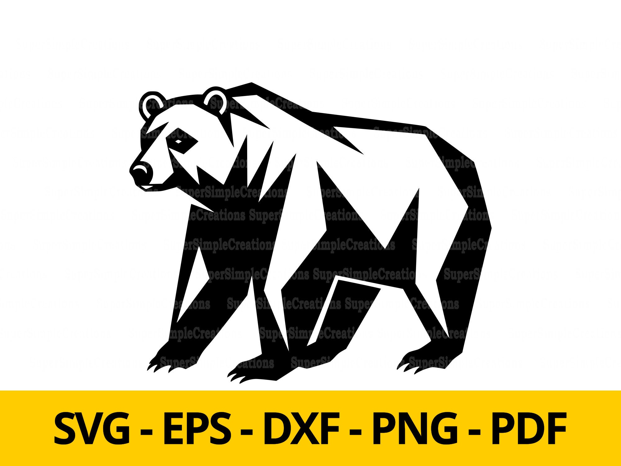 Bear Vector Design Svg Clipart Art Digital Download T-shirt Design ...