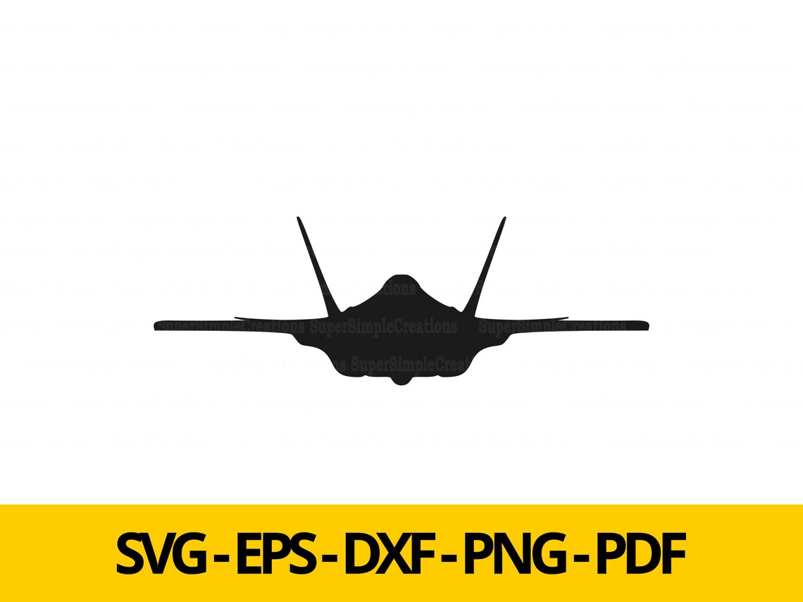 F-35 Lightning Fighter Jet Svg, Eps, Dxf and Png | Warbird Svg| Vector ...