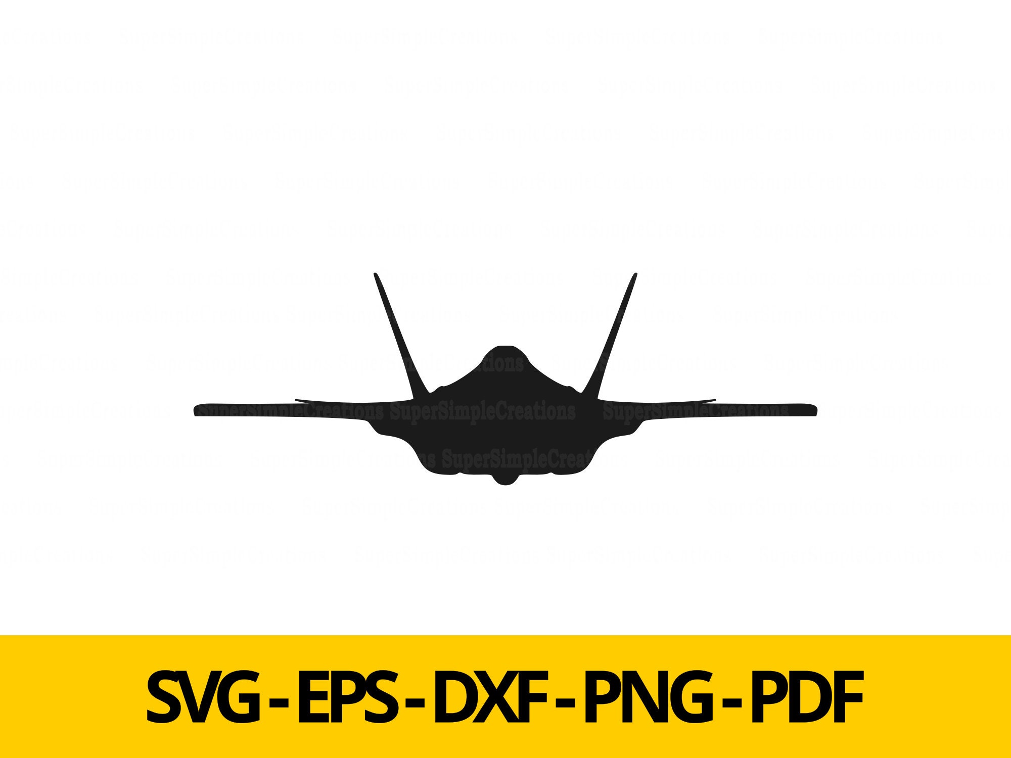 F-35 Lightning Fighter Jet Svg, Eps, Dxf and Png | Warbird Svg| Vector ...