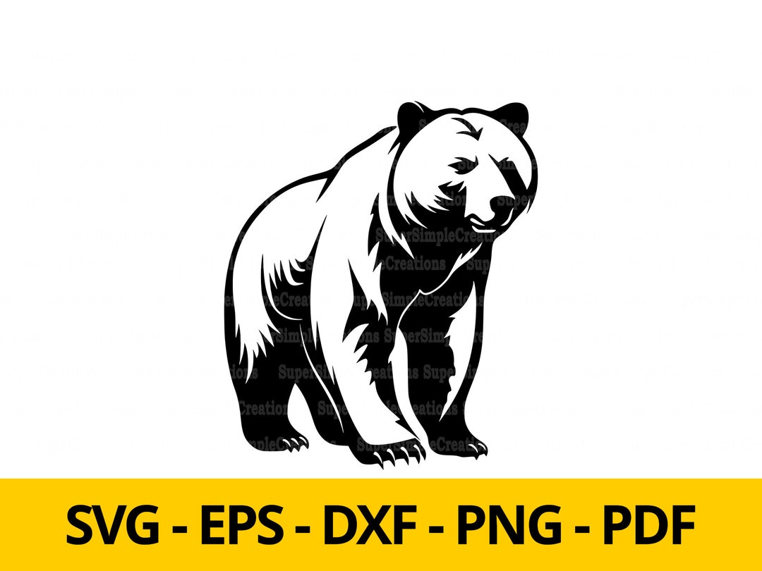Bear Vector Design Svg Clipart Art Digital Download T-shirt Design ...