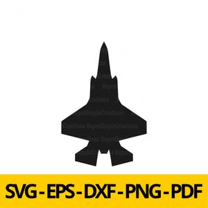 F-35 Lightning Fighter Jet Svg, Eps, Dxf and Png | Warbird Svg| Vector ...