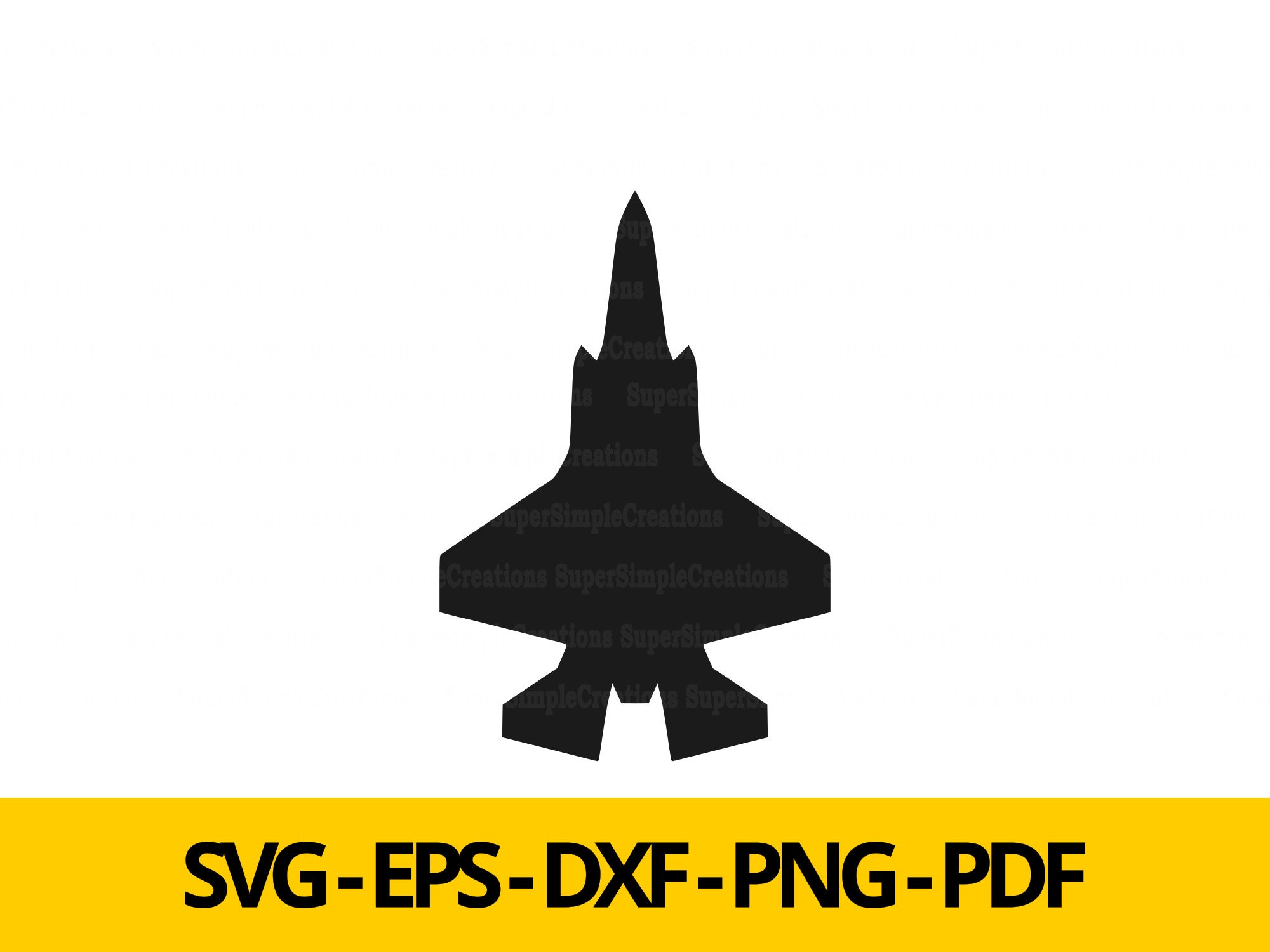 F-35 Lightning Fighter Jet Svg, Eps, Dxf and Png | Warbird Svg| Vector ...