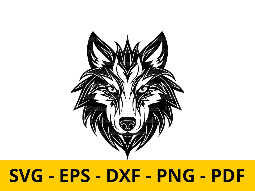 Wolf Svg - Comercial Use Clipart Art Digital Download T-shirt Design ...