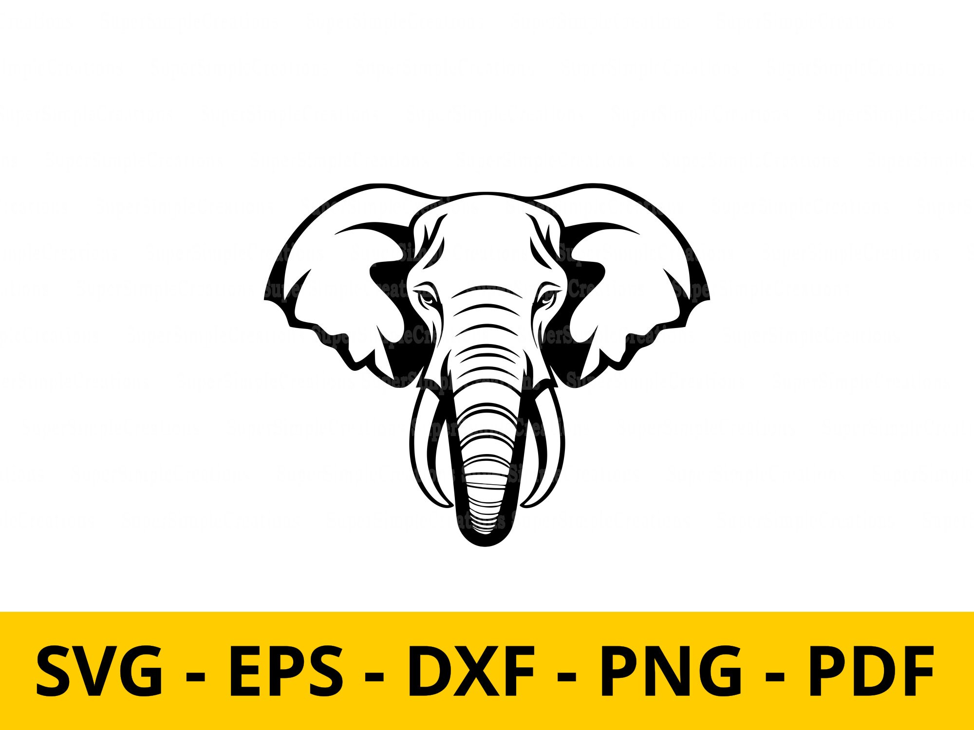 Elephant Svg - Elephant Wall Art Vector File Clipart Art Digital ...