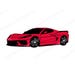 Corvette 2020 C8 Svg, Eps, Dxf Png | Digital | Vector Image | Clipart ...
