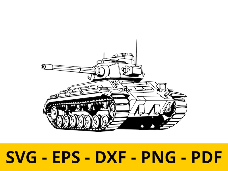 Tiger I Panzer VI Tank Svg, Eps, Dxf, Png | War Vector Image | Clipart ...