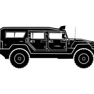 Humvee Vehicle Svg, Eps, Dxf and Png | Combat | Vector Image | Clipart ...