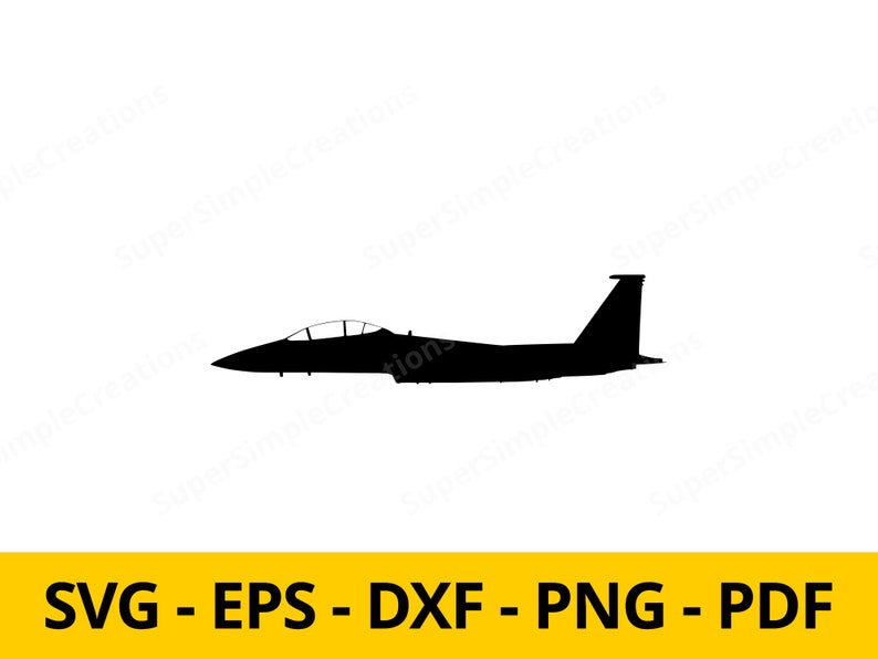 F-15 Eagle| Clipart | Warbird Svg| Fighter Plane Svg | Plane | Digital ...