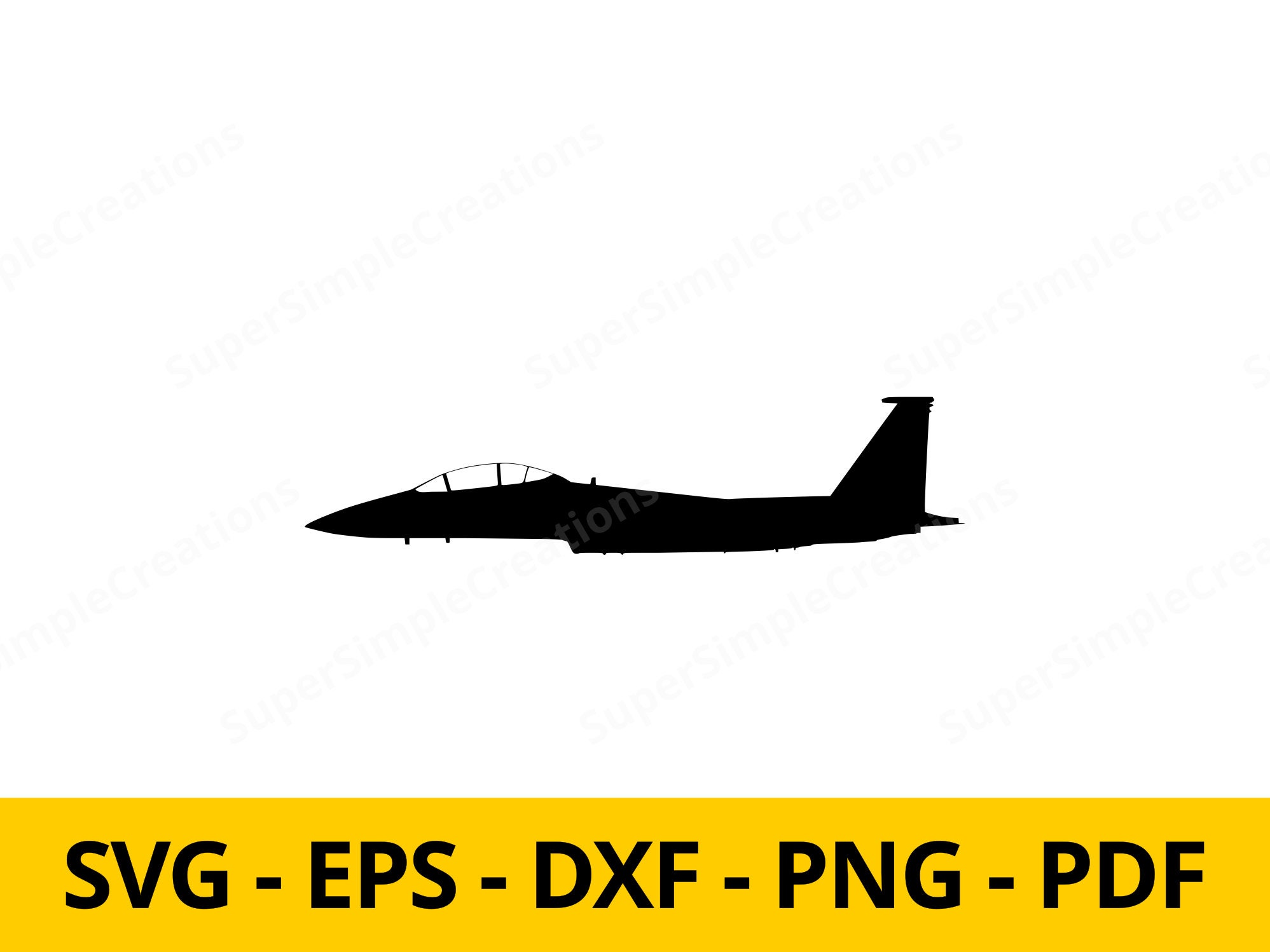 F-15 Eagle| Clipart | Warbird Svg| Fighter Plane Svg | Plane | Digital ...