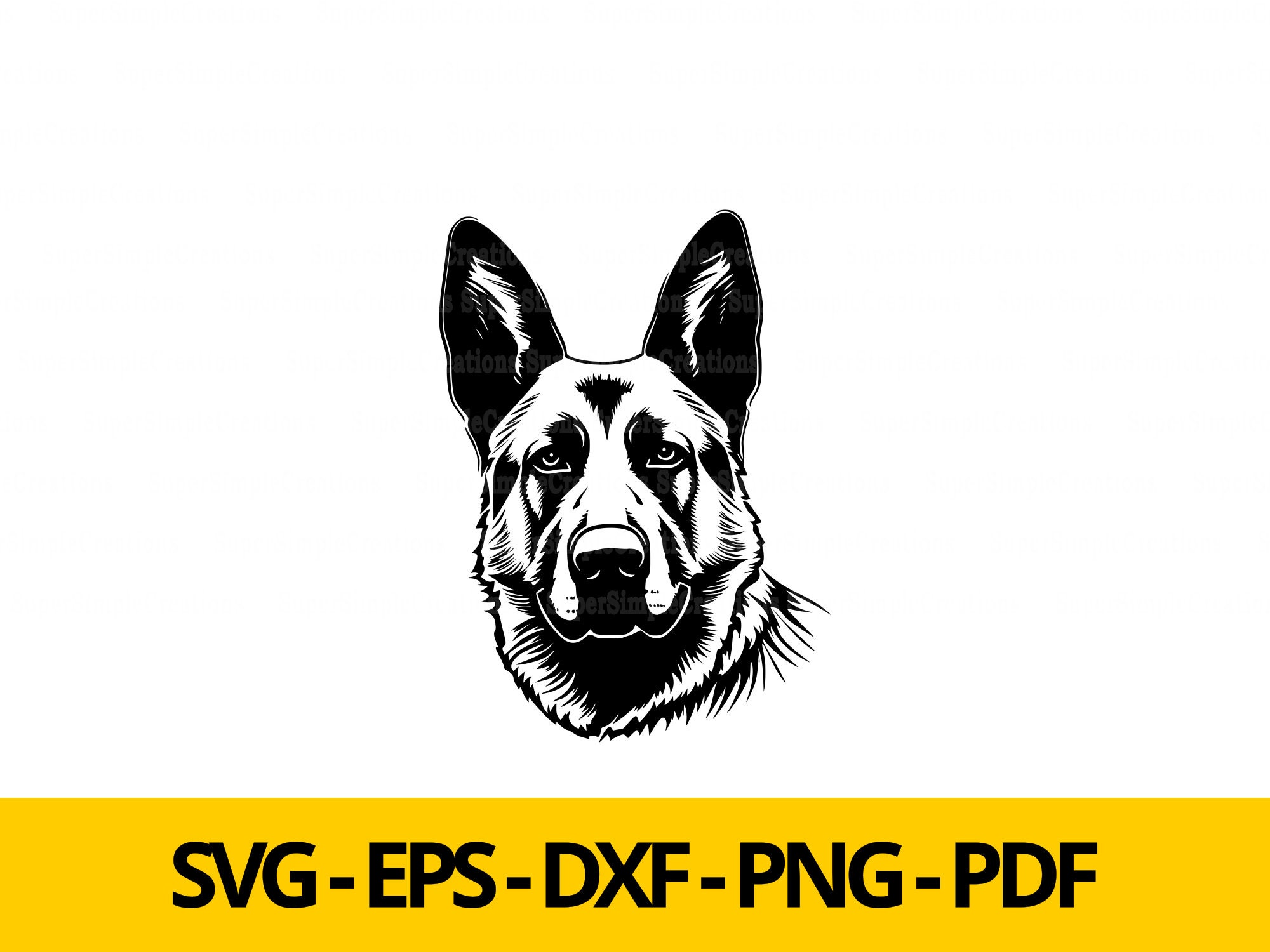 German Shepherd Svg - Guarding Dog Comercial Use Clipart Dog Art ...
