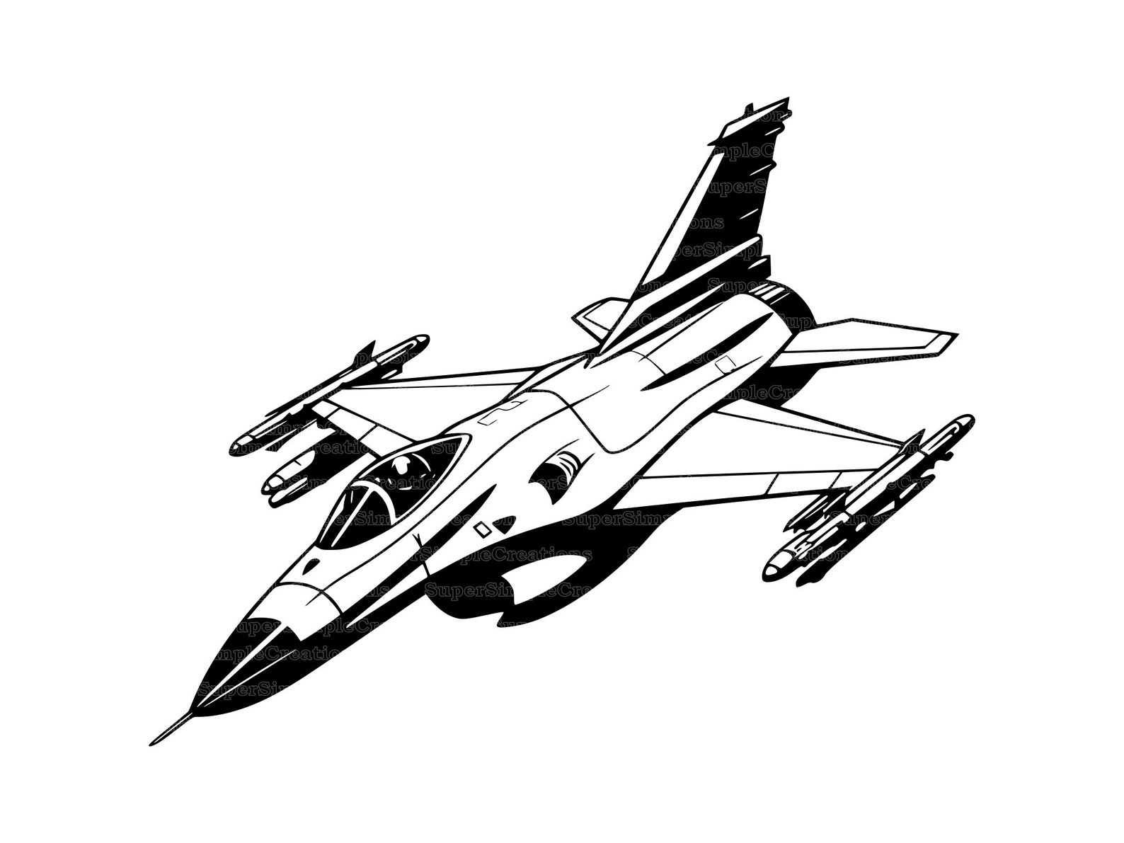 F-16 Fighting Falcon Svg, Eps, Dxf and Png | Warbird Svg| Vector Image ...