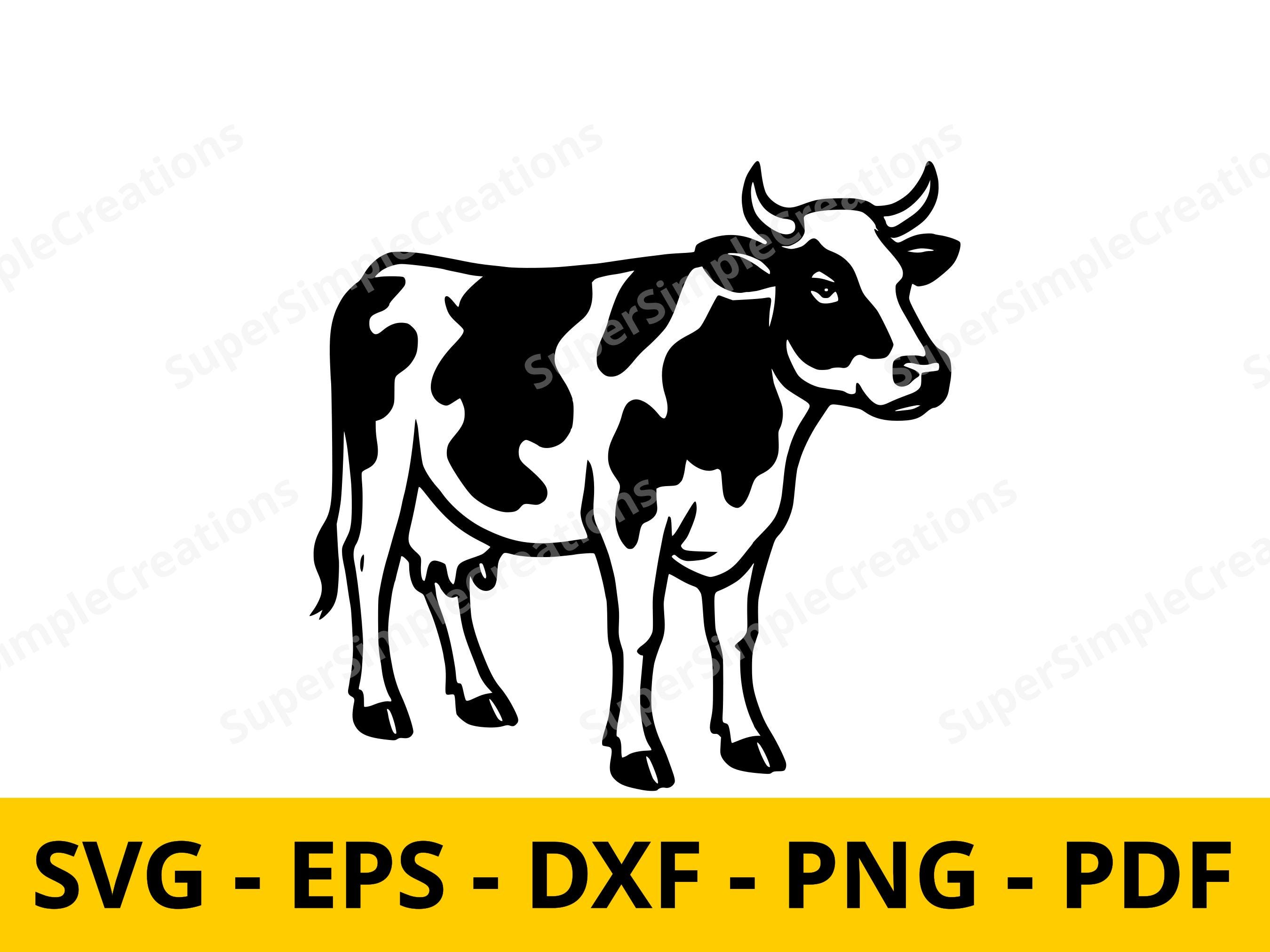 Cow Svg Png Eps Dxf Farm Animal Clipart | Highland Cow Silhouette ...
