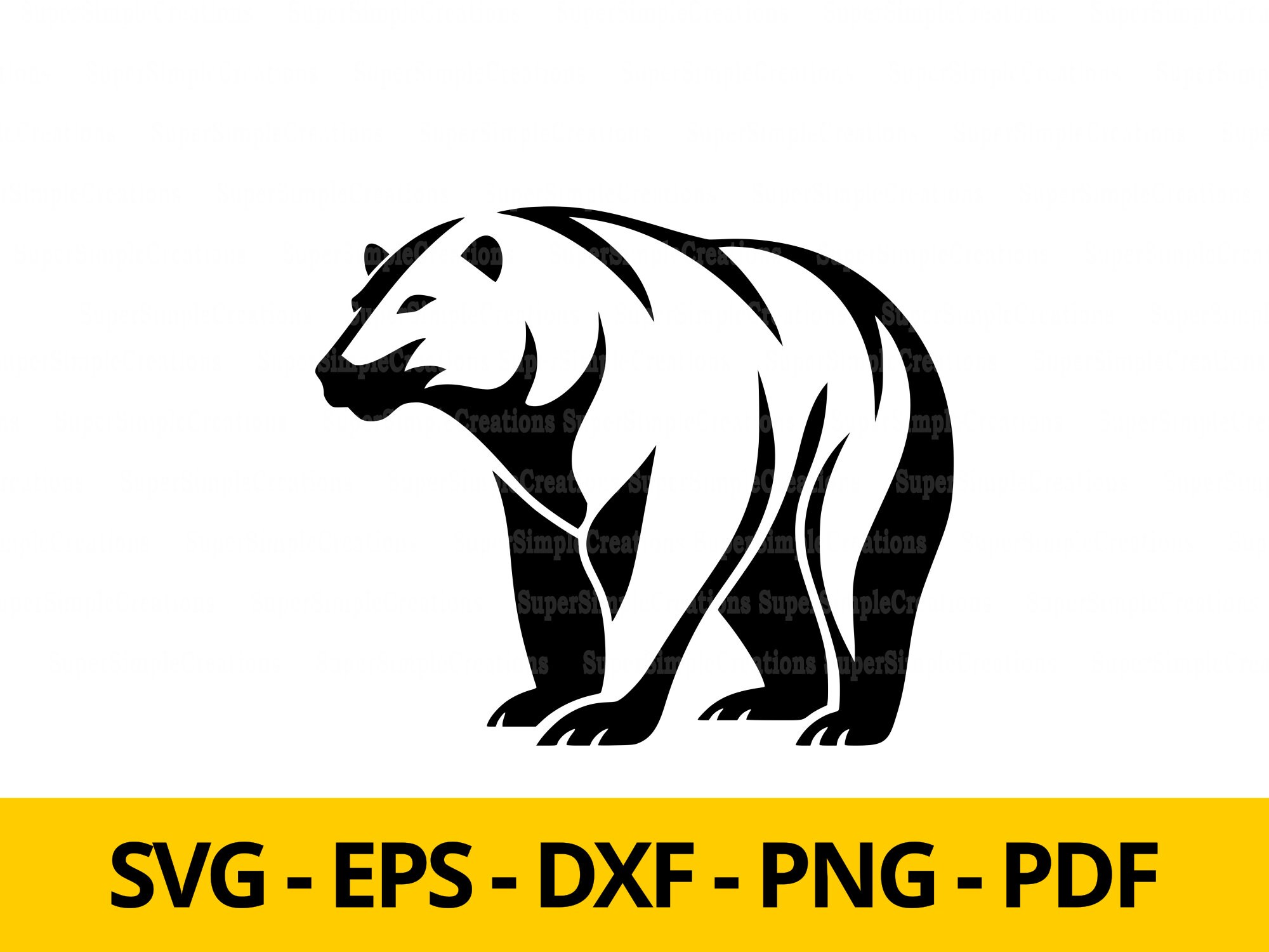Polar Bear Vector Design Svg Clipart Art Digital Download T-shirt ...
