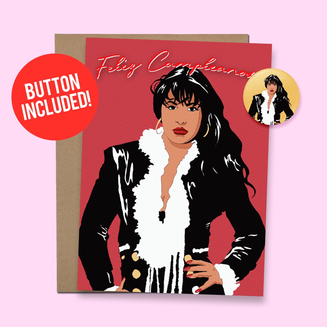 Selena Birthday Card Feliz Cumpleaños Spanish Gift 60lb. Card Stock + 1 ...