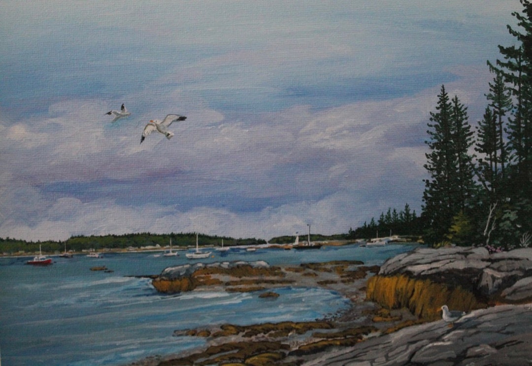 Maine Shoreline - Etsy