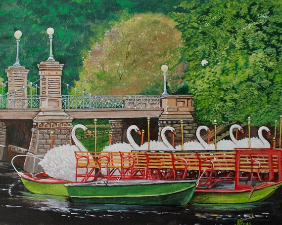 Boston Swan Boats - Etsy