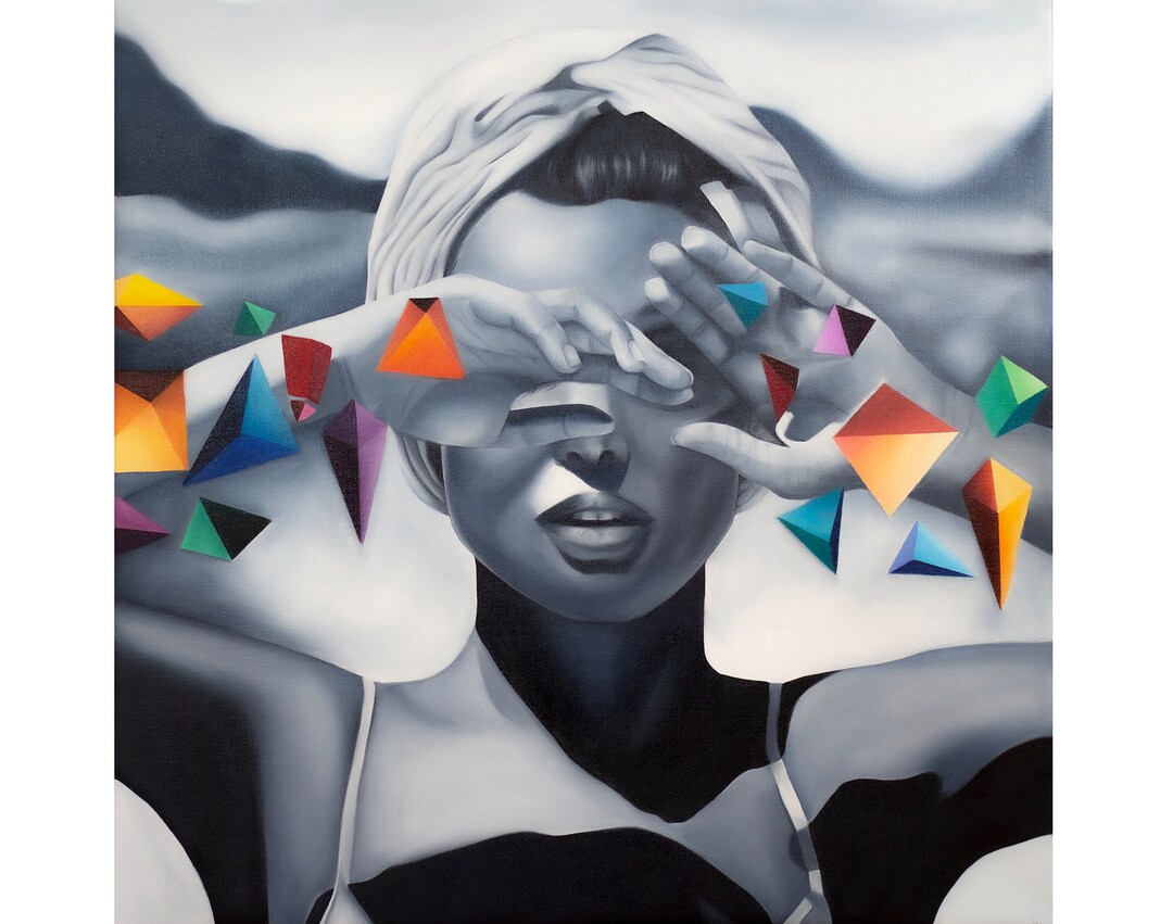 Emotional Disruption Oil Painting Canvas Print - Etsy