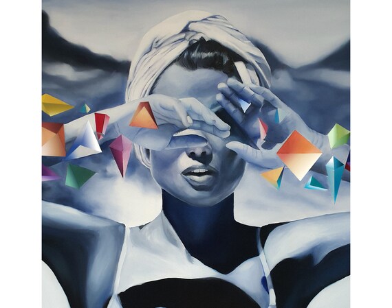 Emotional disruption Oil Painting Canvas Print | Etsy