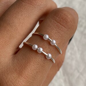 Anxiety/ ADHD Ring, Double Layer Worry Ring, Silver Plated Fidget Ring ...