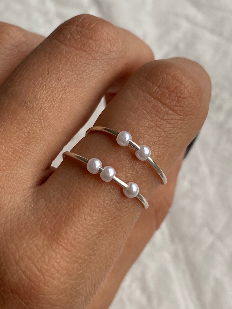 Anxiety/ ADHD Ring Double Layer Worry Ring Silver Plated | Etsy