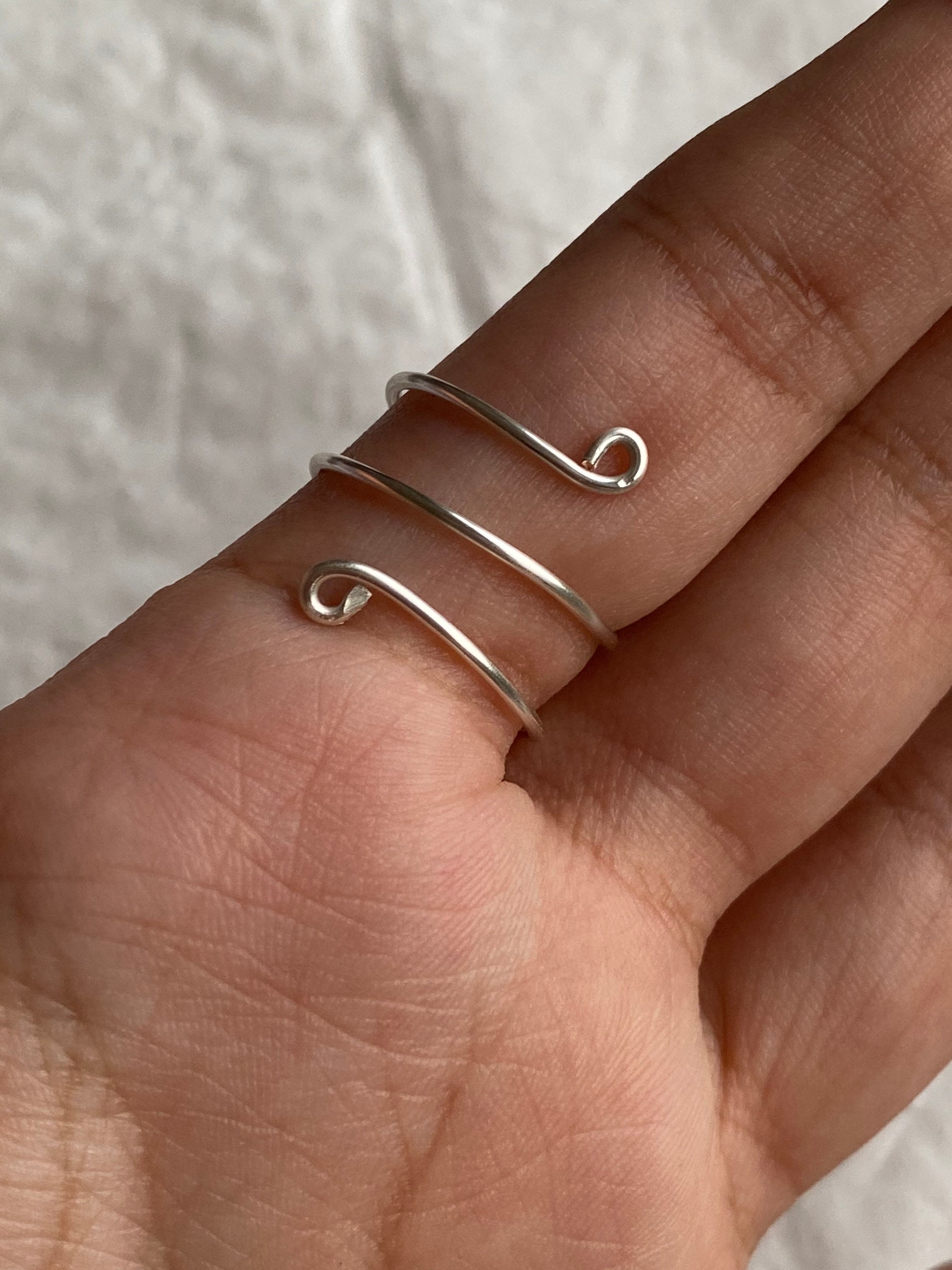 Anxiety/ ADHD Ring, Double Layer Worry Ring, Silver Plated Fidget Ring ...