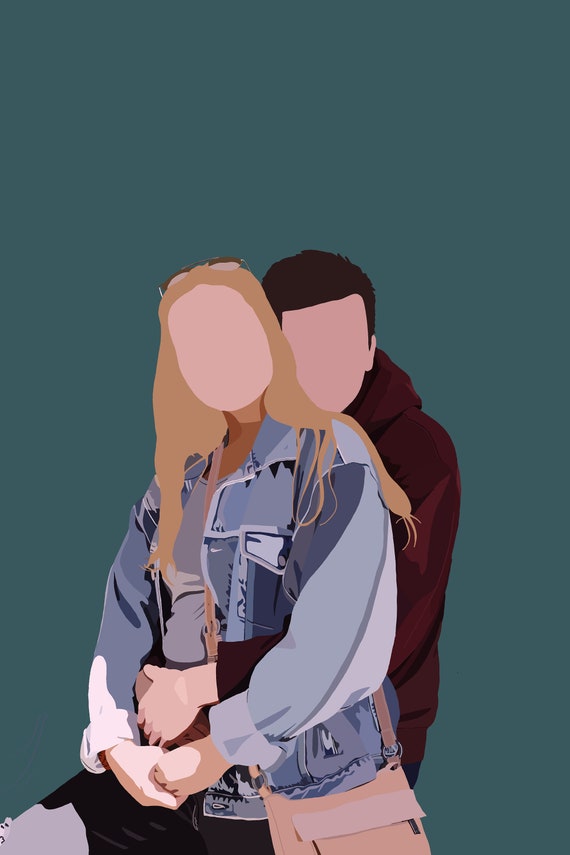 Custom Outline Portrait DIGITAL FILE | Etsy