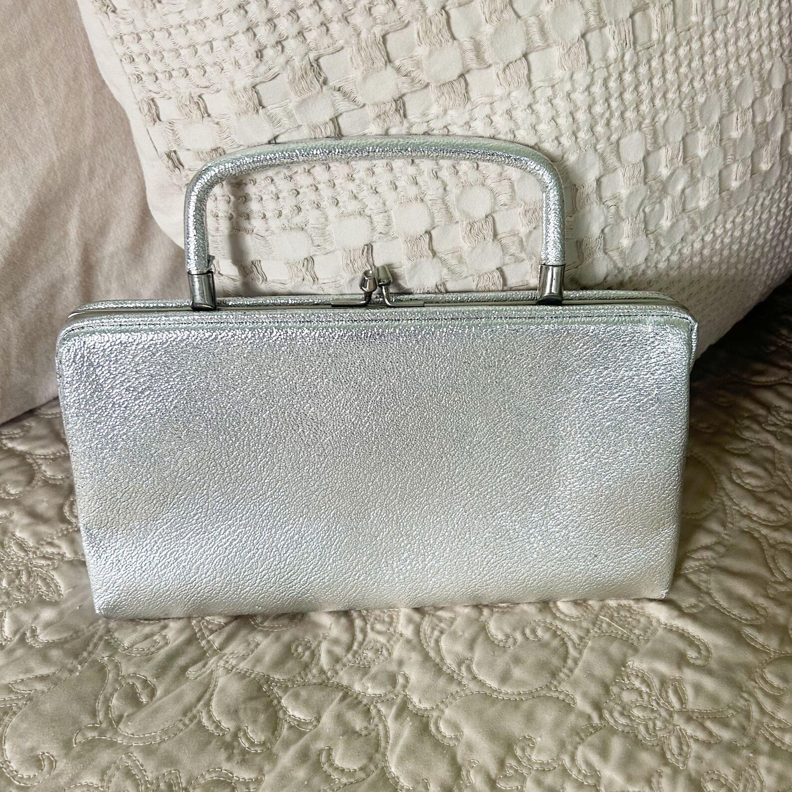 Vintage Silver Clutch - Vintage Prom Wedding - Etsy