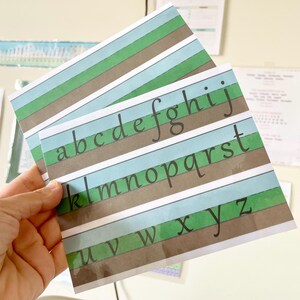 Sky Grass Root Alphabet Chart: Montessori Handwriting Worksheet ...