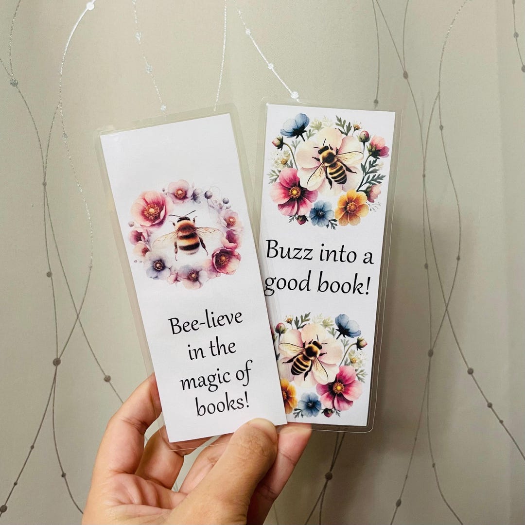 Printable Bee Bookmark, Inspirational Bee-themed Bookmarks ...
