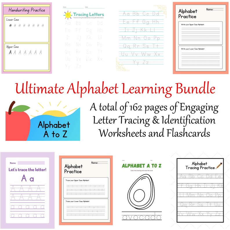 Ultimate Alphabet Learning Bundle, Engaging Letter Tracing ...