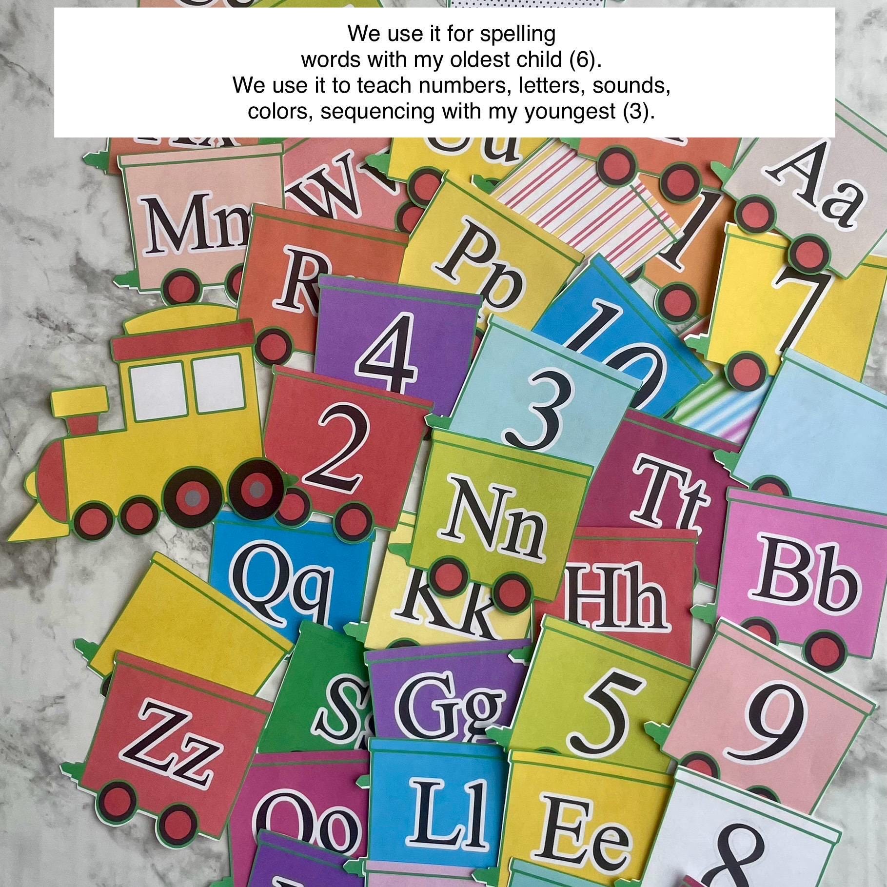 Printable Alphabet Number Train Game: Montessori Learning (digital ...