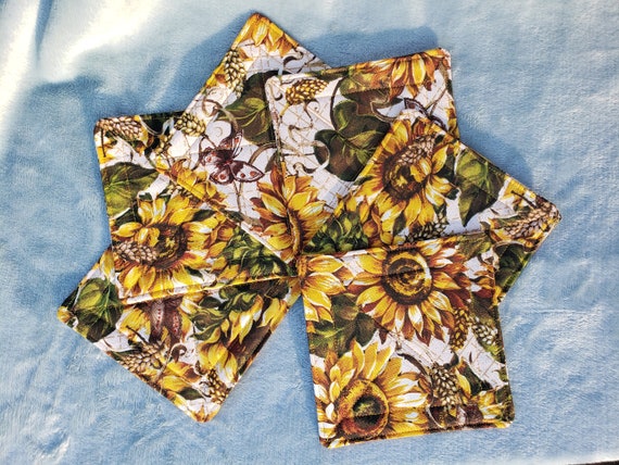 Sous-verres de tournesol tapis de tasse de tournesol tapis | Etsy France