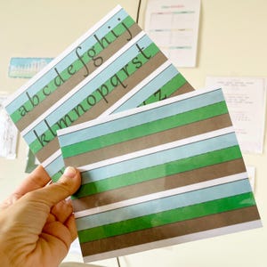 Sky Grass Root Alphabet Chart: Montessori Handwriting Worksheet ...