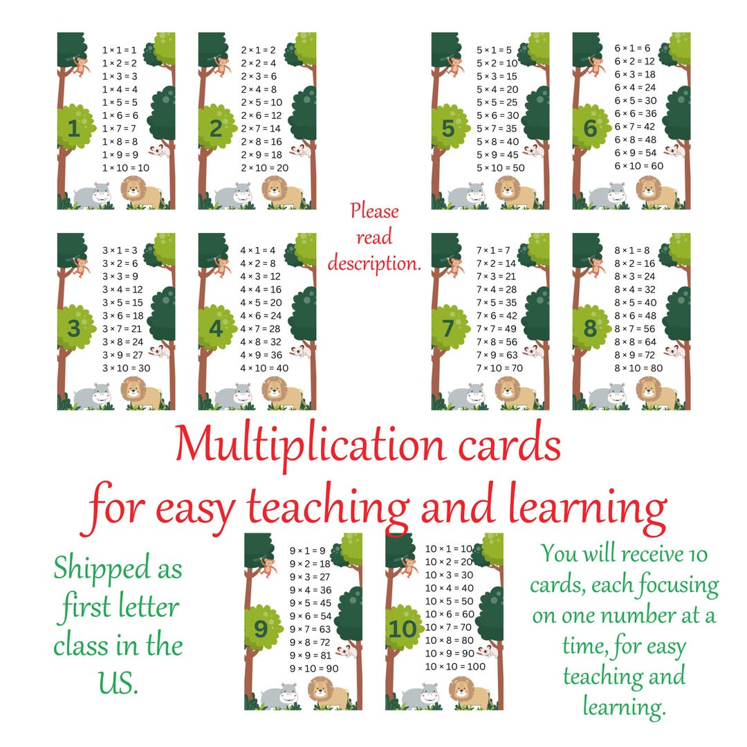 Multiplication Flash Cards, Easy and Focused Fun Learning ...