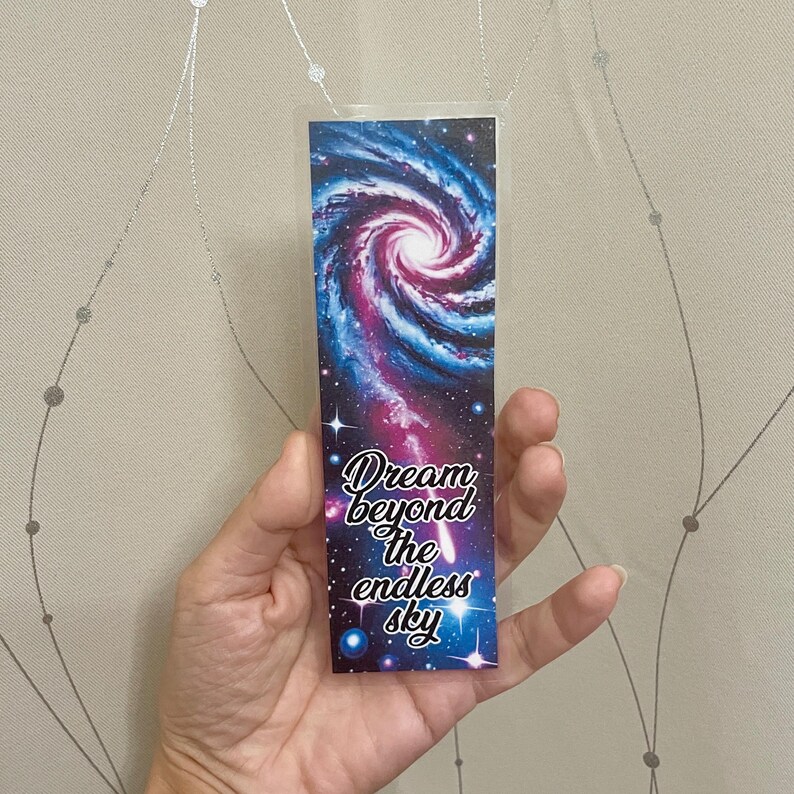 Galaxy Dream Bookmark – Cosmic Spiral Sky Art Laminated Bookmark With ...