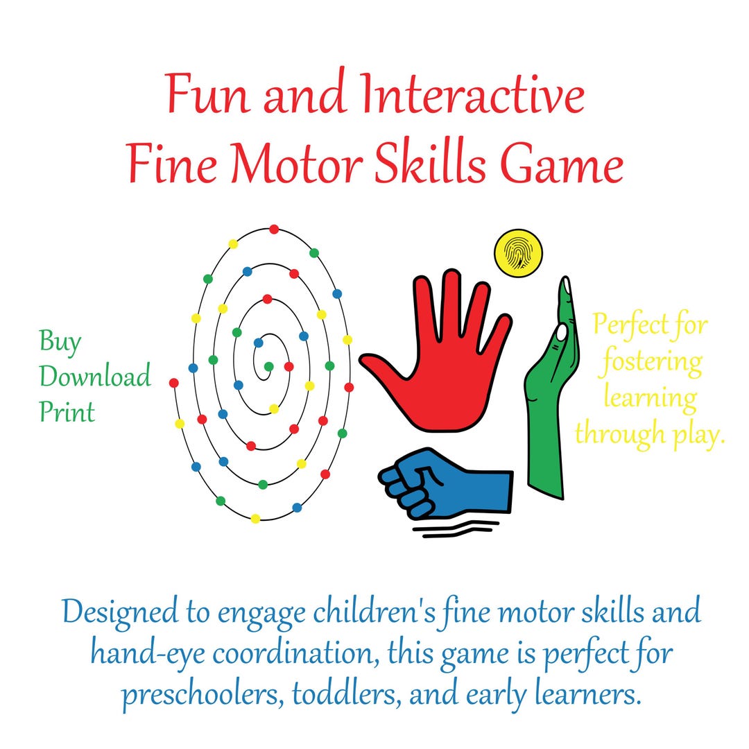 Printable Fine Motor Skills Spiral Activity – Preschool Hand-eye ...