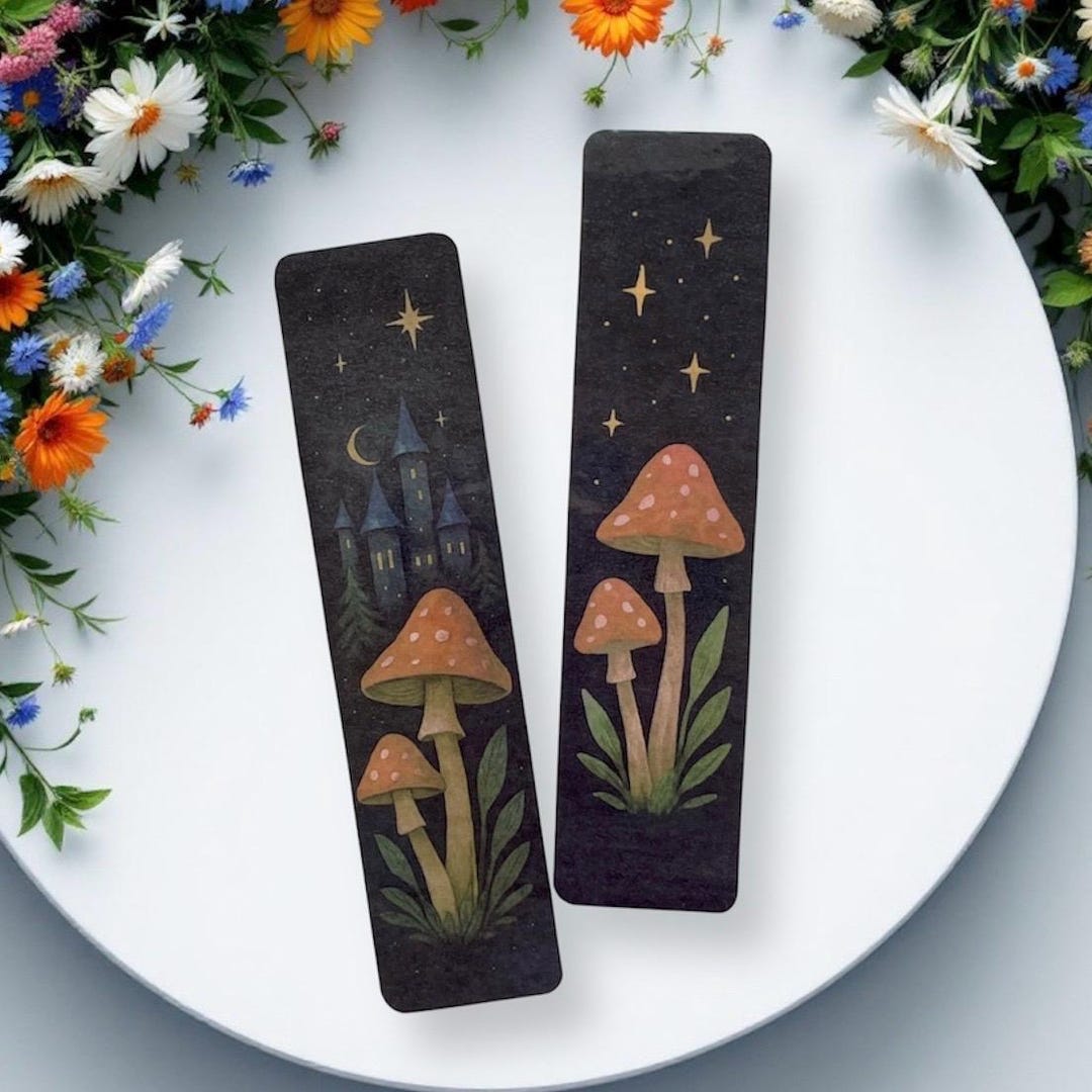 Dark Cottagecore Mushroom Bookmarks | Witchy Fairy Tale Forest ...