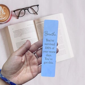 Mental Health Bookmarks, Motivational Book Lover Gift - Etsy