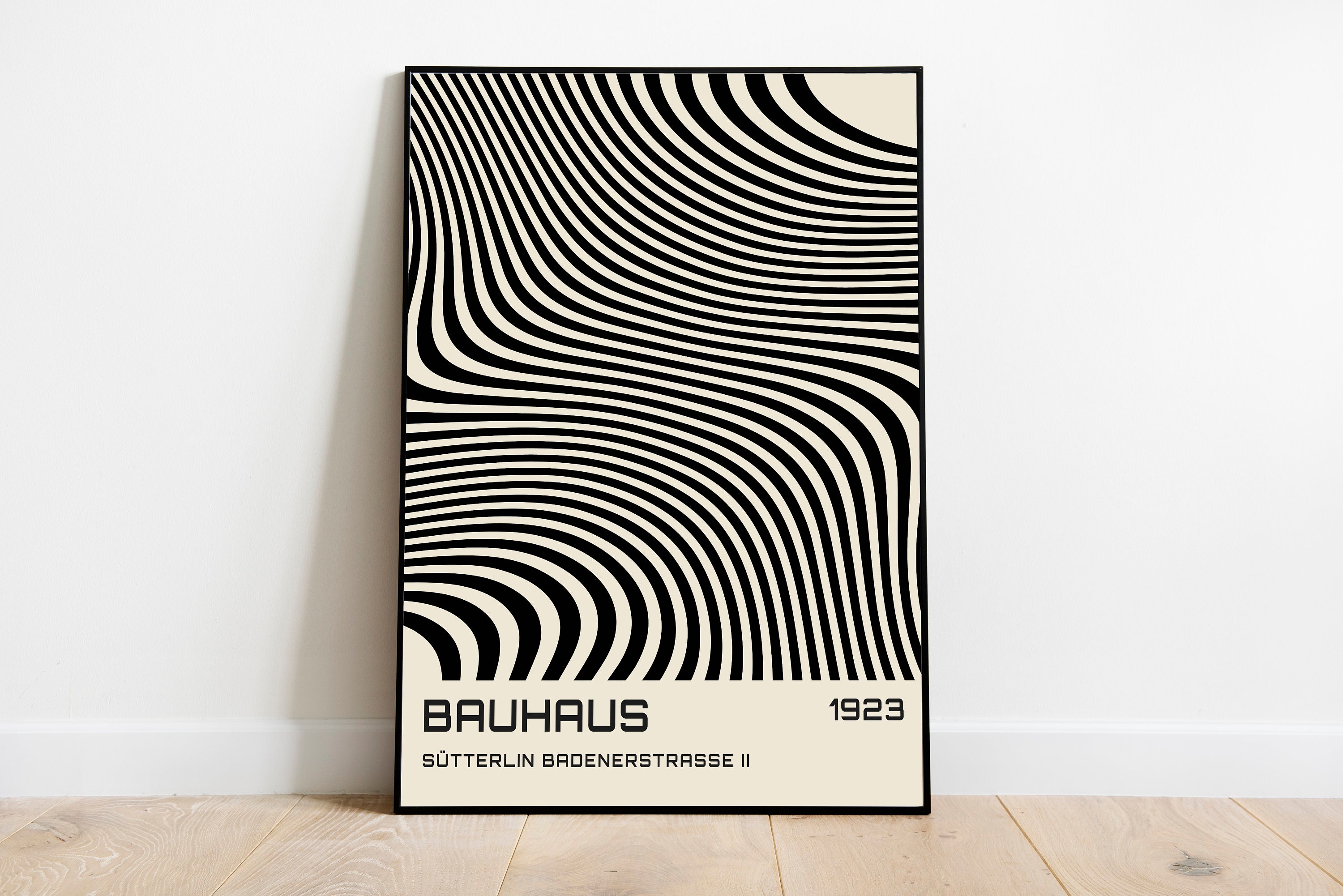 Bauhaus Exhibition Poster, Linear Design, Modern Home Decoration ...