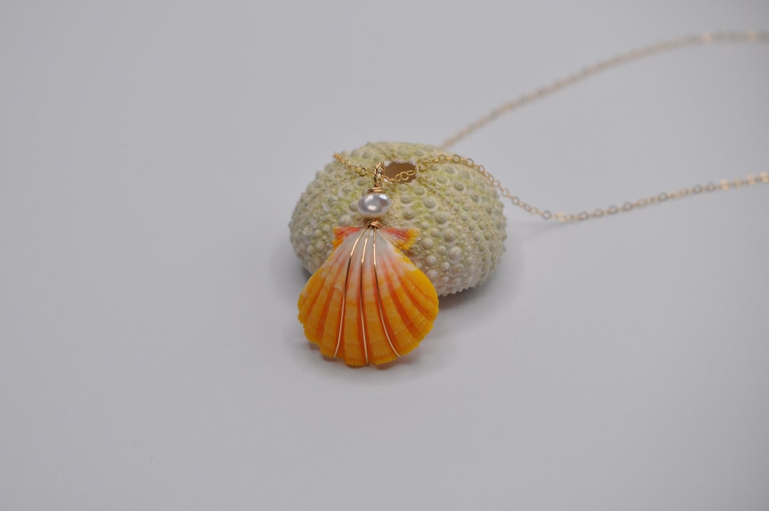Sunrise Shell Necklace - Etsy