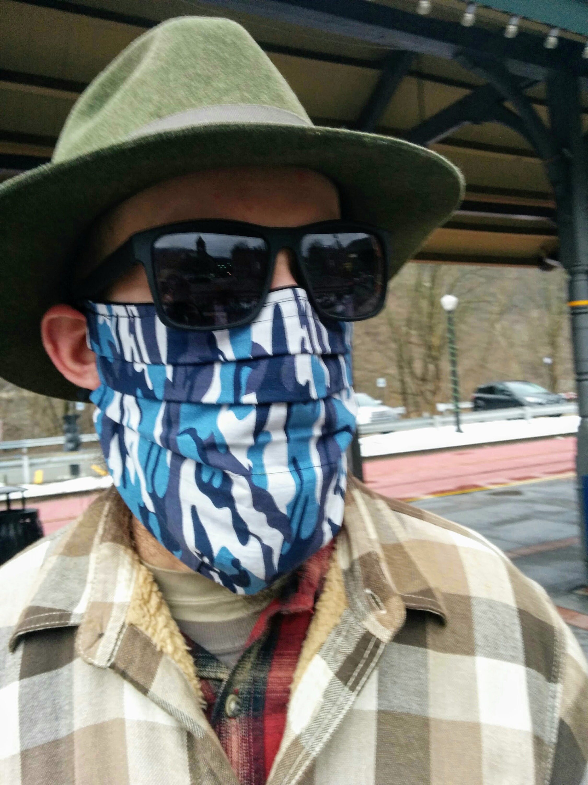 Beard Mask for men with beards. Blue & black camouflage 3 | Etsy