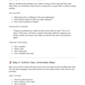 How-to Blog Post Template | Easy Blog Format for Writers & Creators ...