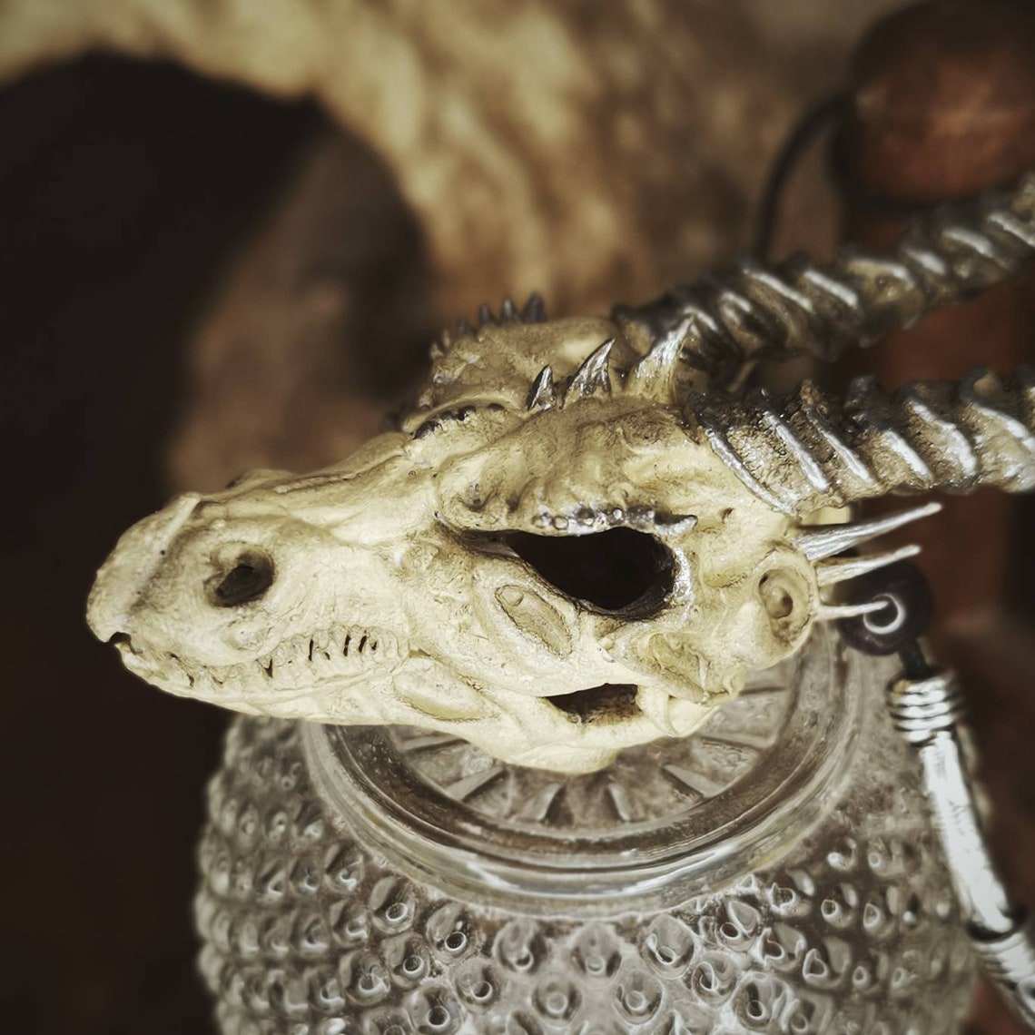 Dragon Skull Made of Resin for Use as a Pendant or Amulet - Etsy