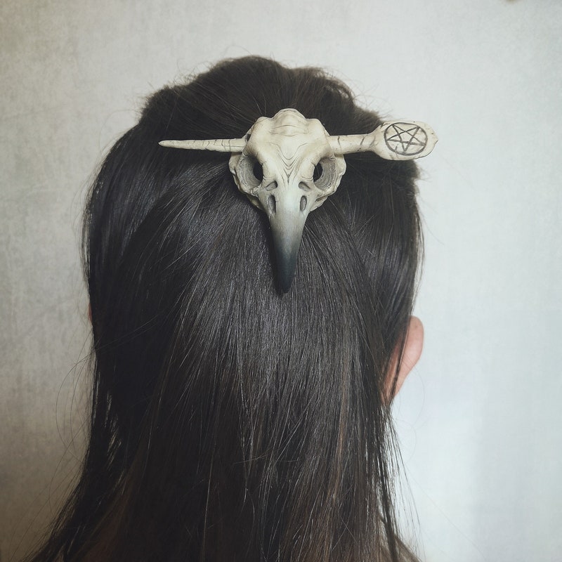 Raven Hair Pin - Etsy