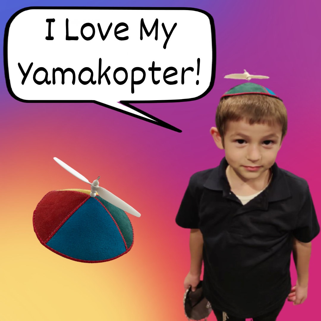 Yamakopter the Original Novelty Kippah With a Spinning - Etsy